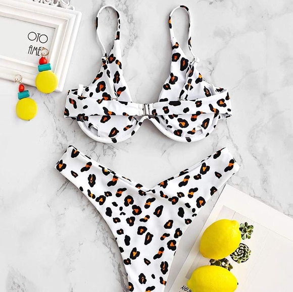 MK Boutique | Swim | Vwired Underwire Push Up High Cut Bikini Set Two ...